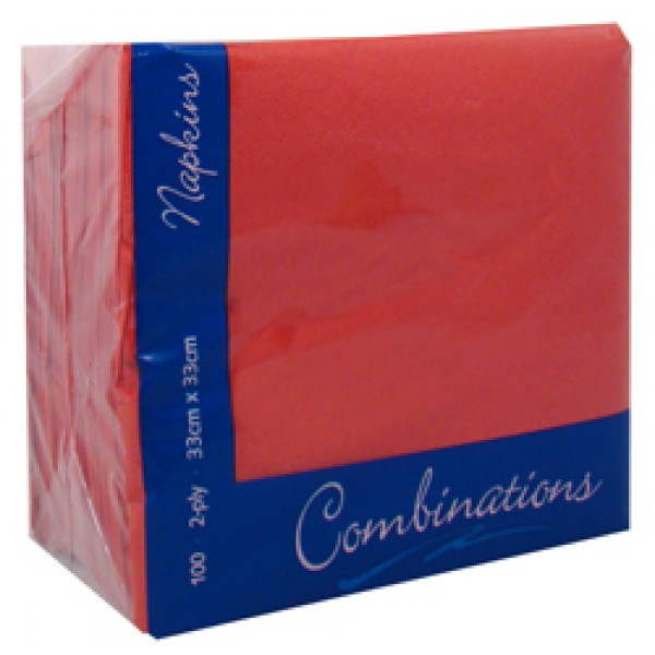 Coloured Serviettes Chilli Red